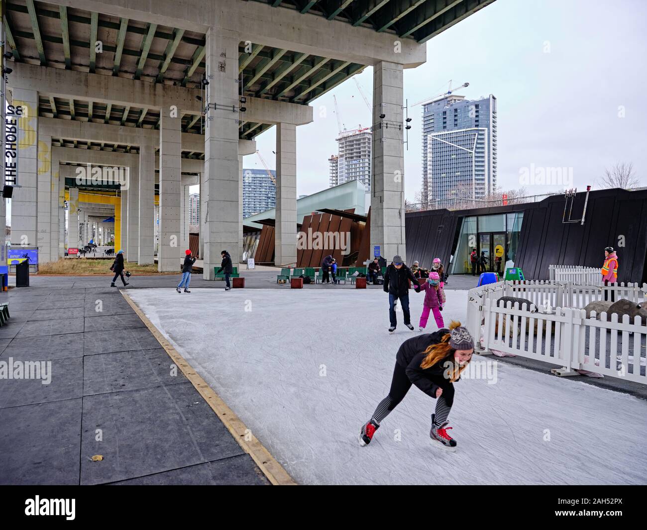 Skating at the Bentway in Toronto Stock Photo - Alamy