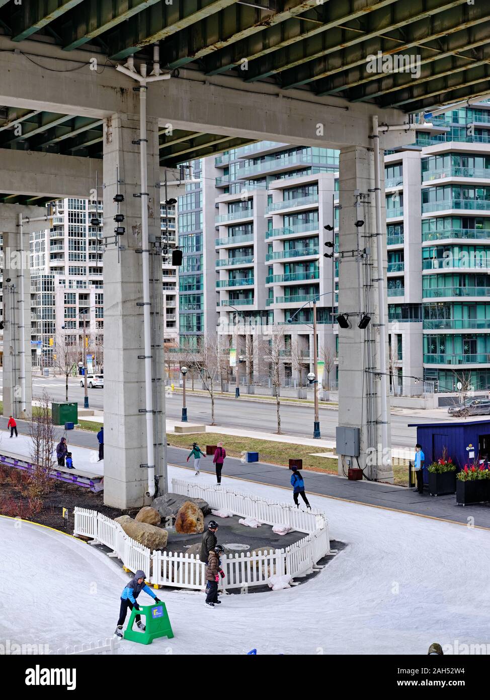 Skating at the Bentway in Toronto Stock Photo - Alamy