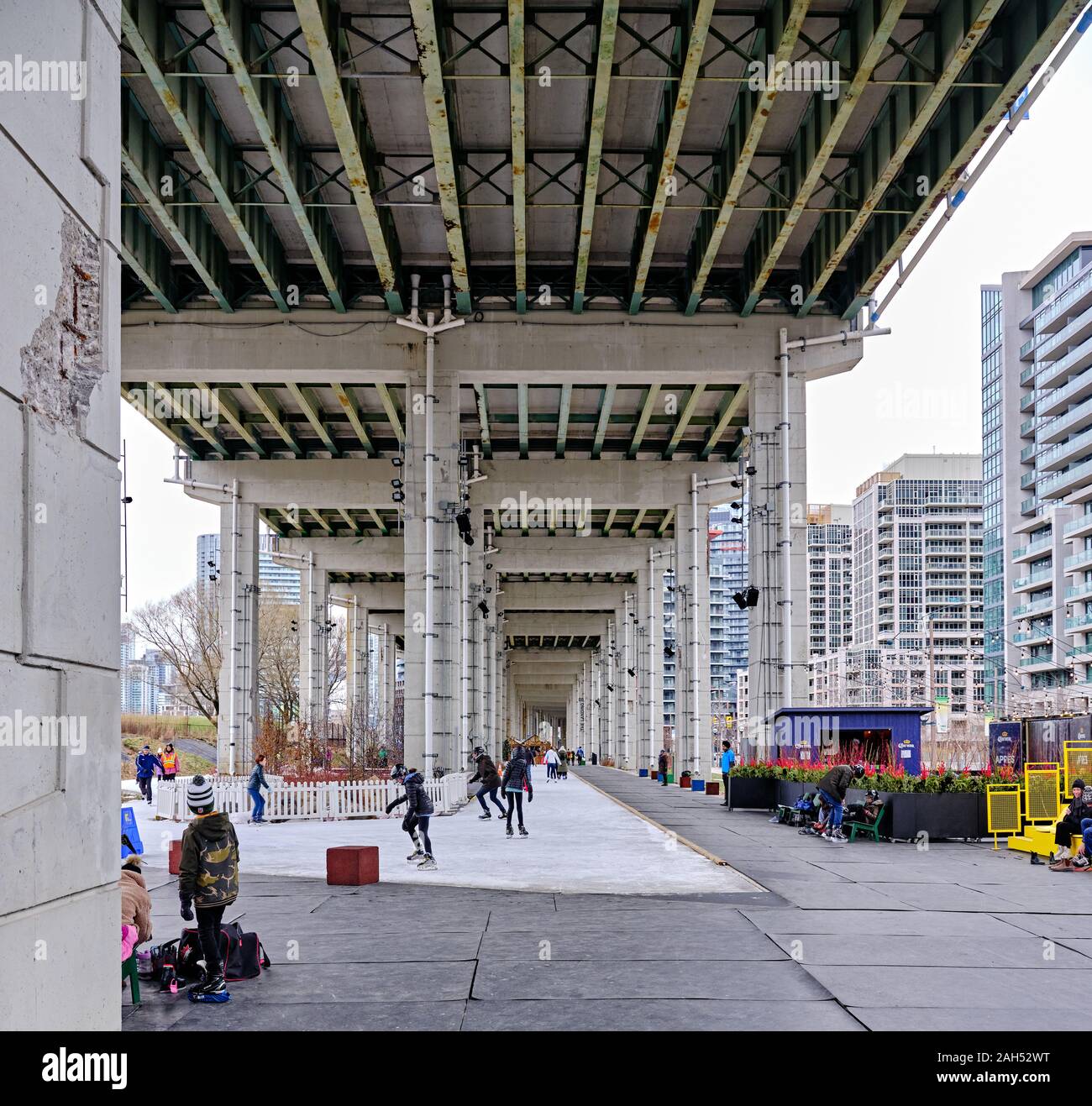 Skating at the Bentway in Toronto Stock Photo - Alamy