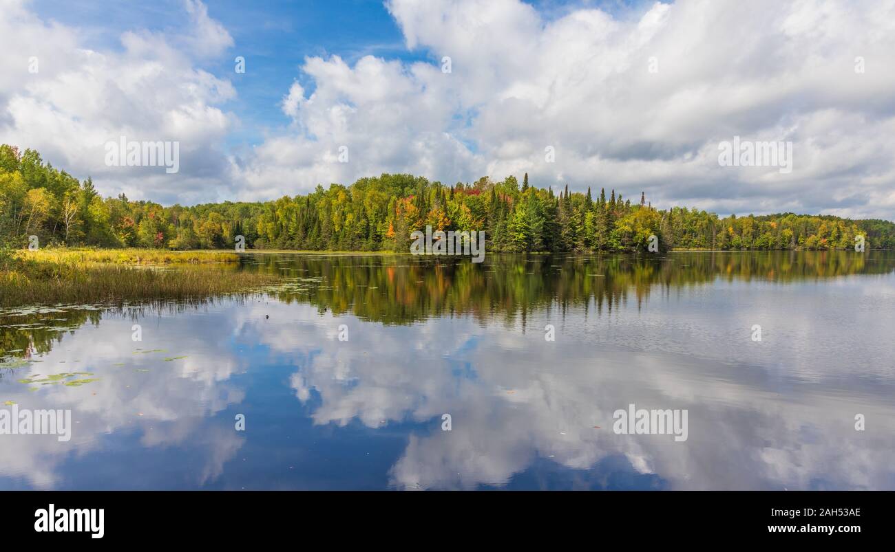Day Lake in the Chequamegon-Nicolet National Forest in early September ...