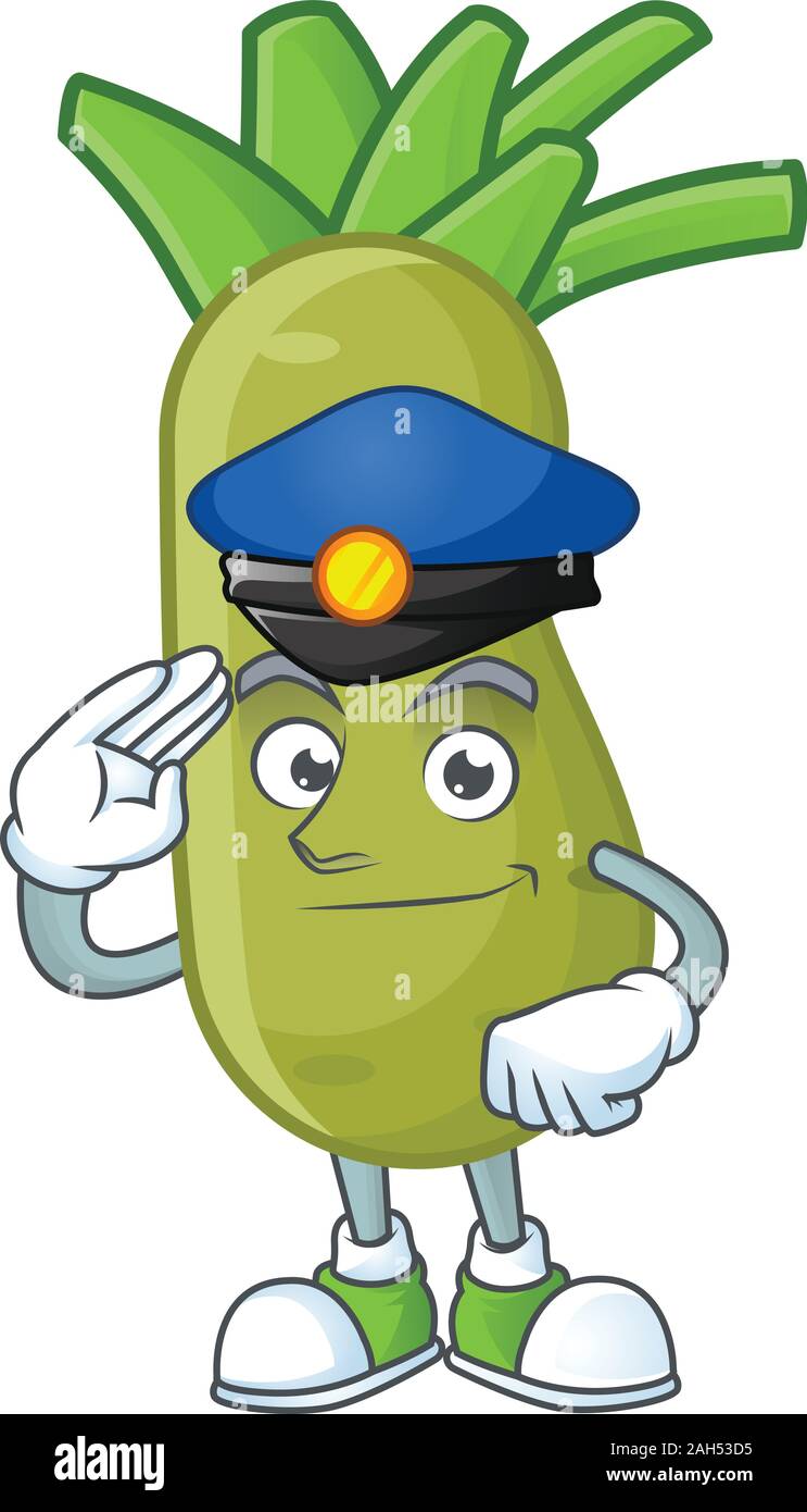Wasabi Cartoon in character a Police officer costume Stock Vector Image ...