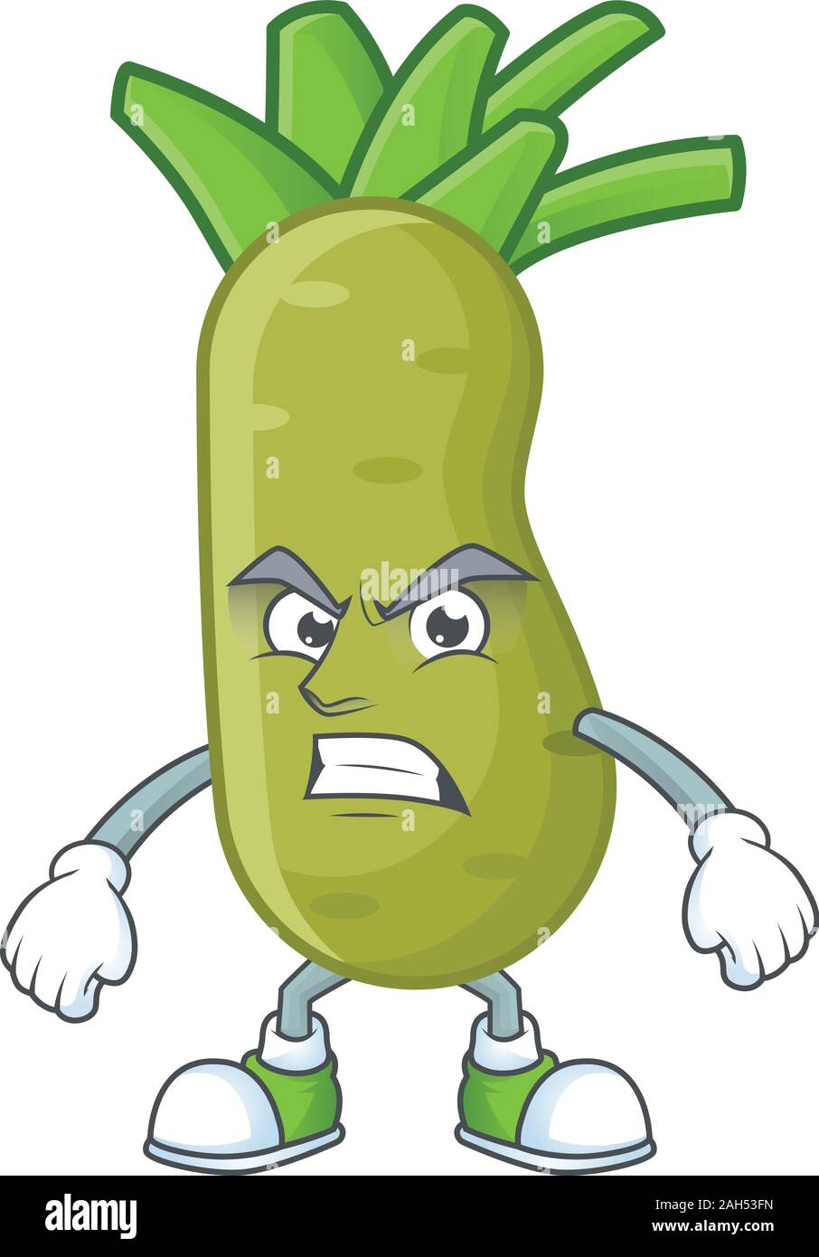 Picture of wasabi cartoon character with angry face Stock Vector Image ...
