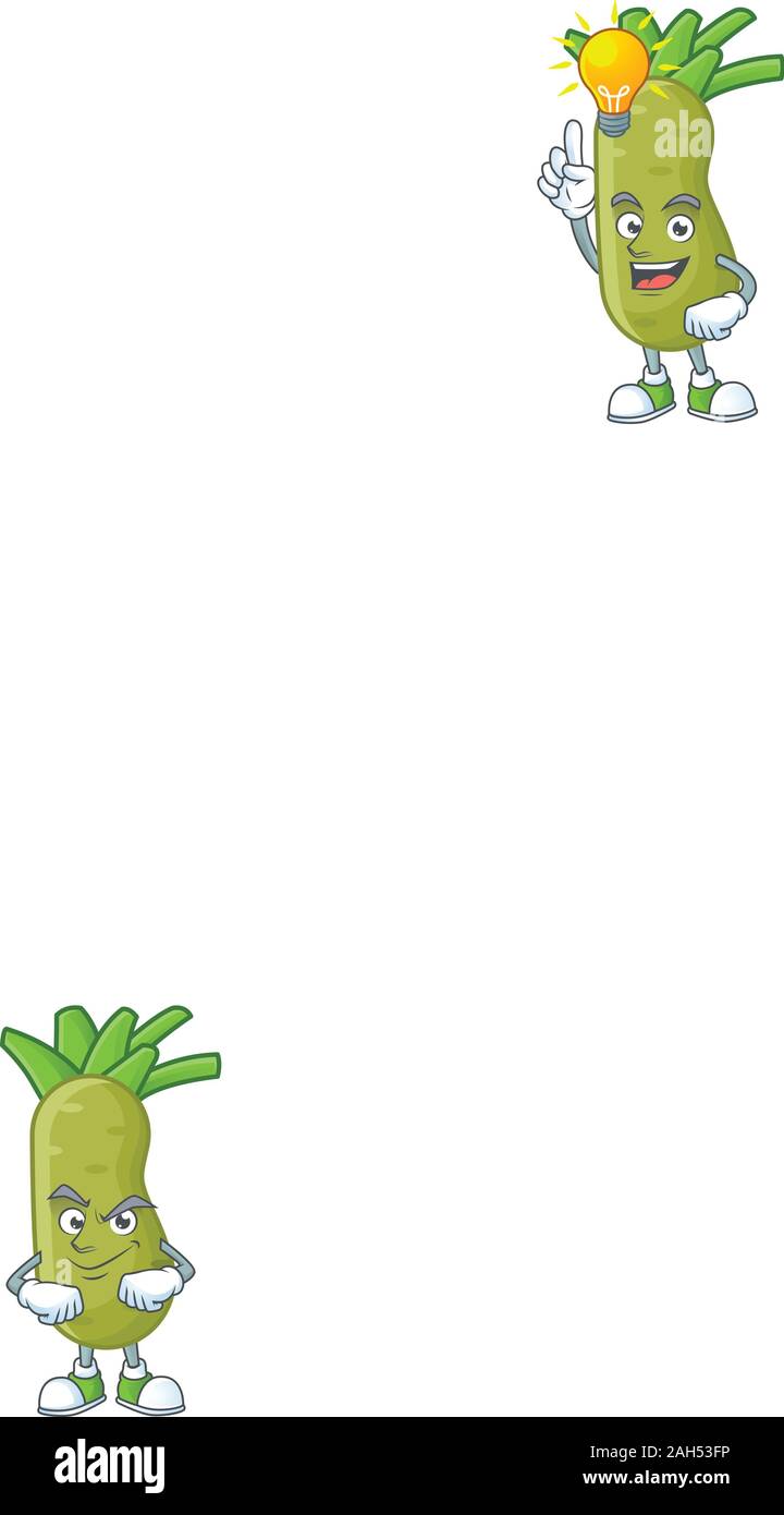 Wasabi mascot cartoon character style with Smirking face Stock Vector ...
