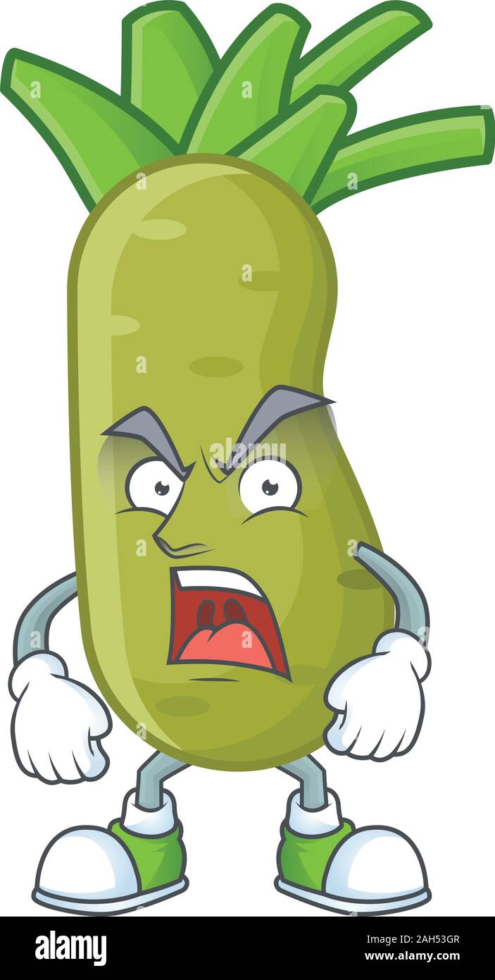 angry face of wasabi cartoon character style Stock Vector Image & Art ...