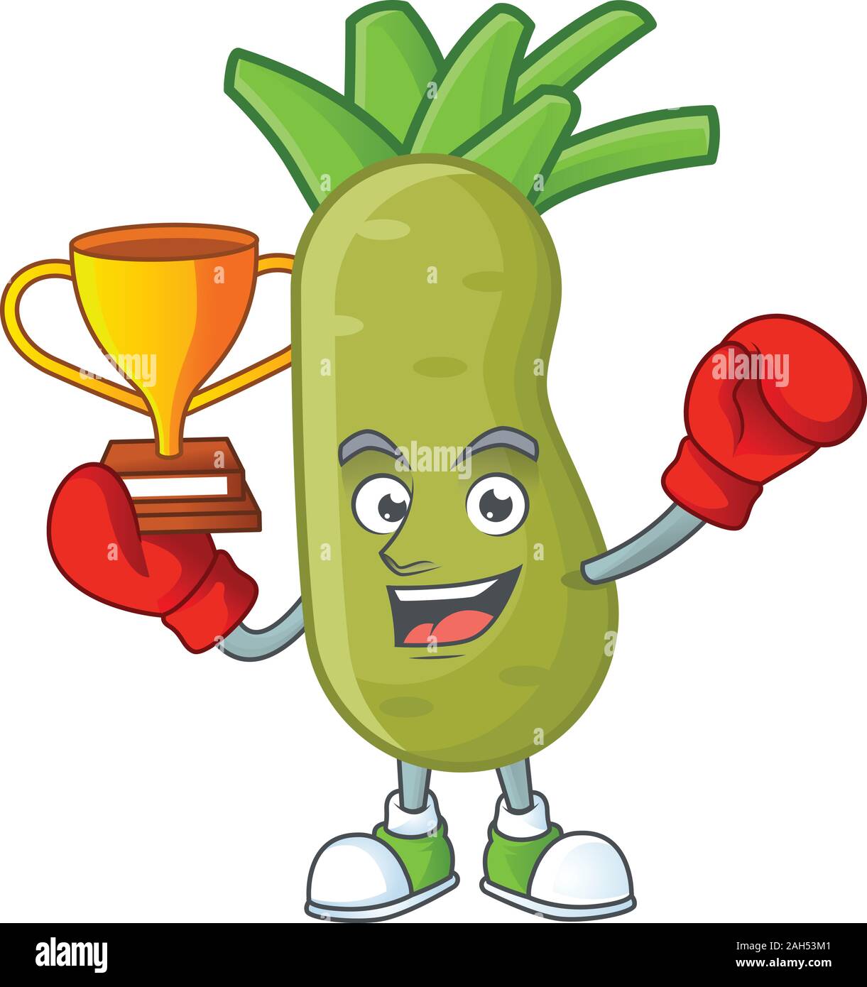 Super cool Boxing winner wasabi in mascot cartoon style Stock Vector ...