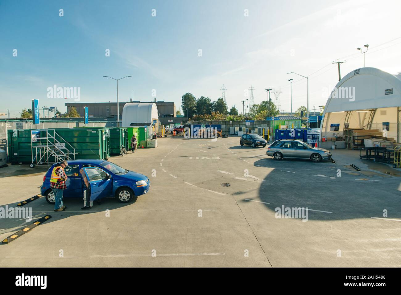 Vancouver Zero Waste Centre - october, 2019 - Plastic bins in recycle ...