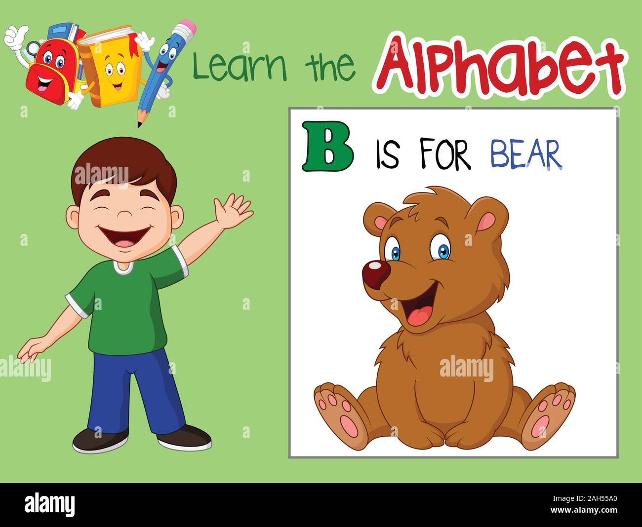 Illustration of letter B is for Bear Stock Vector Image & Art - Alamy
