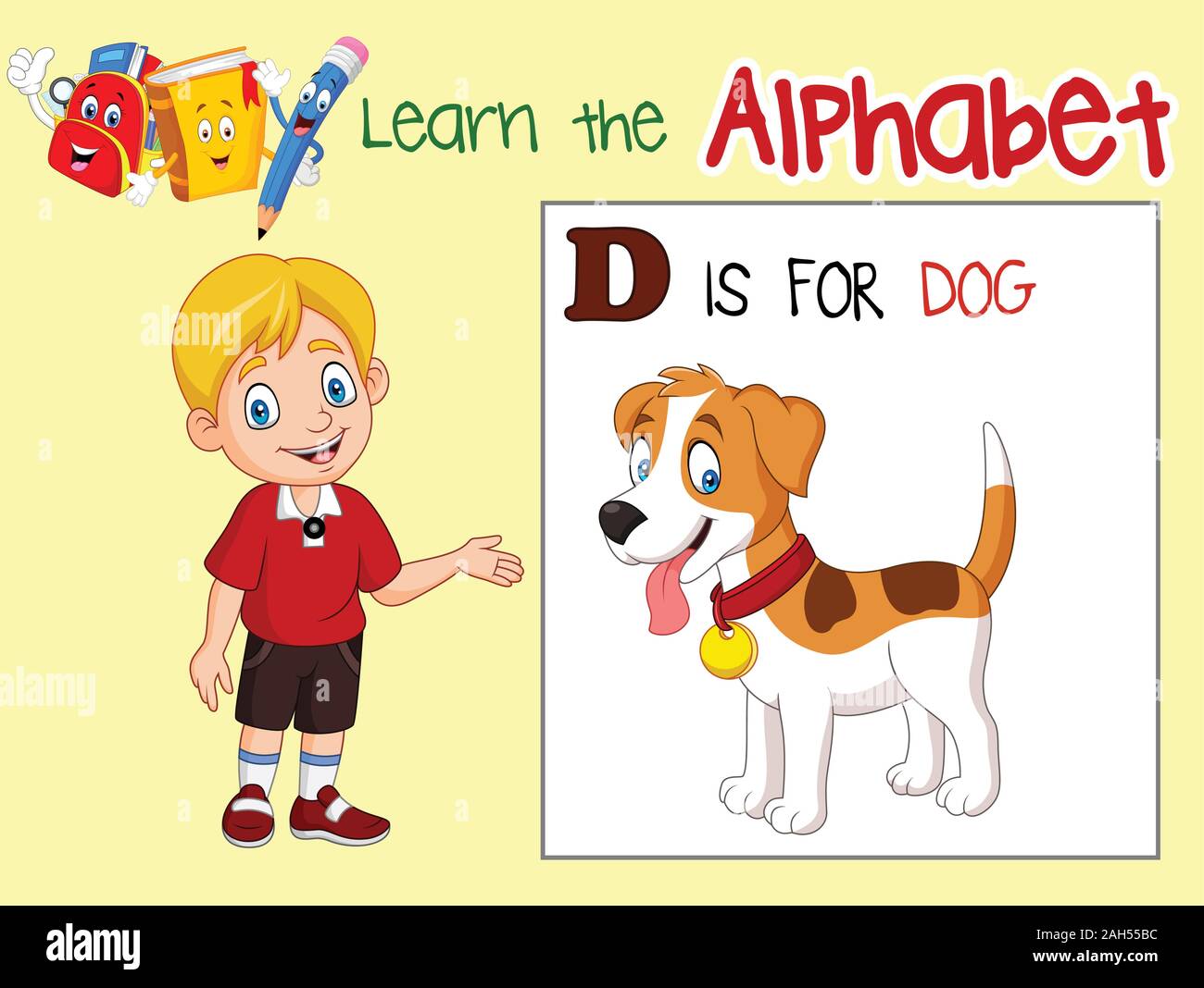 Illustration of letter D is for Dog Stock Vector Image & Art - Alamy