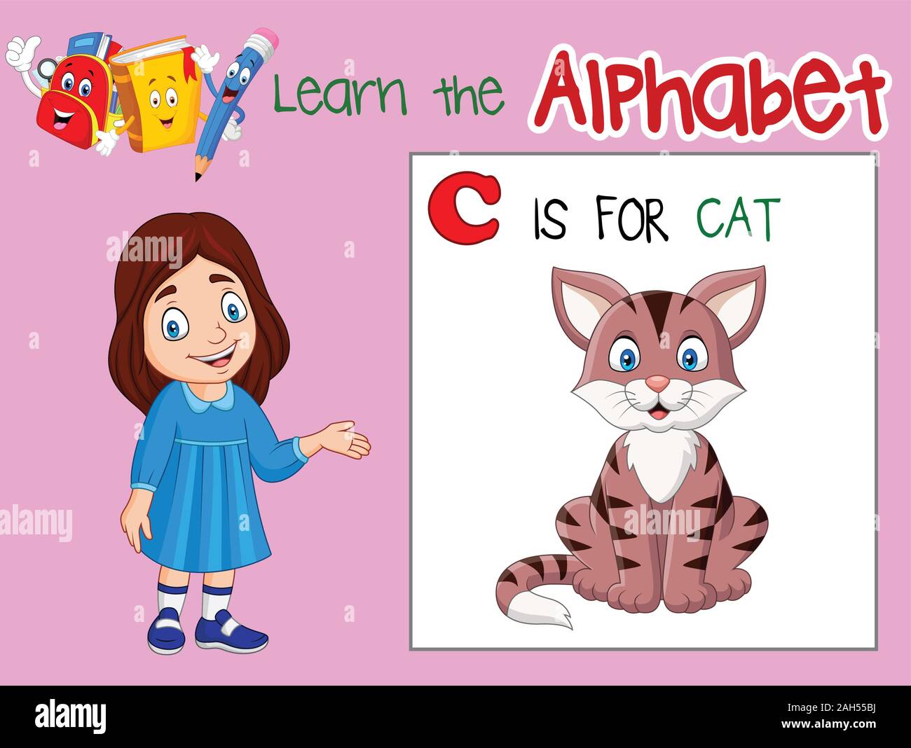 Illustration of letter C is for Cat Stock Vector Image & Art - Alamy