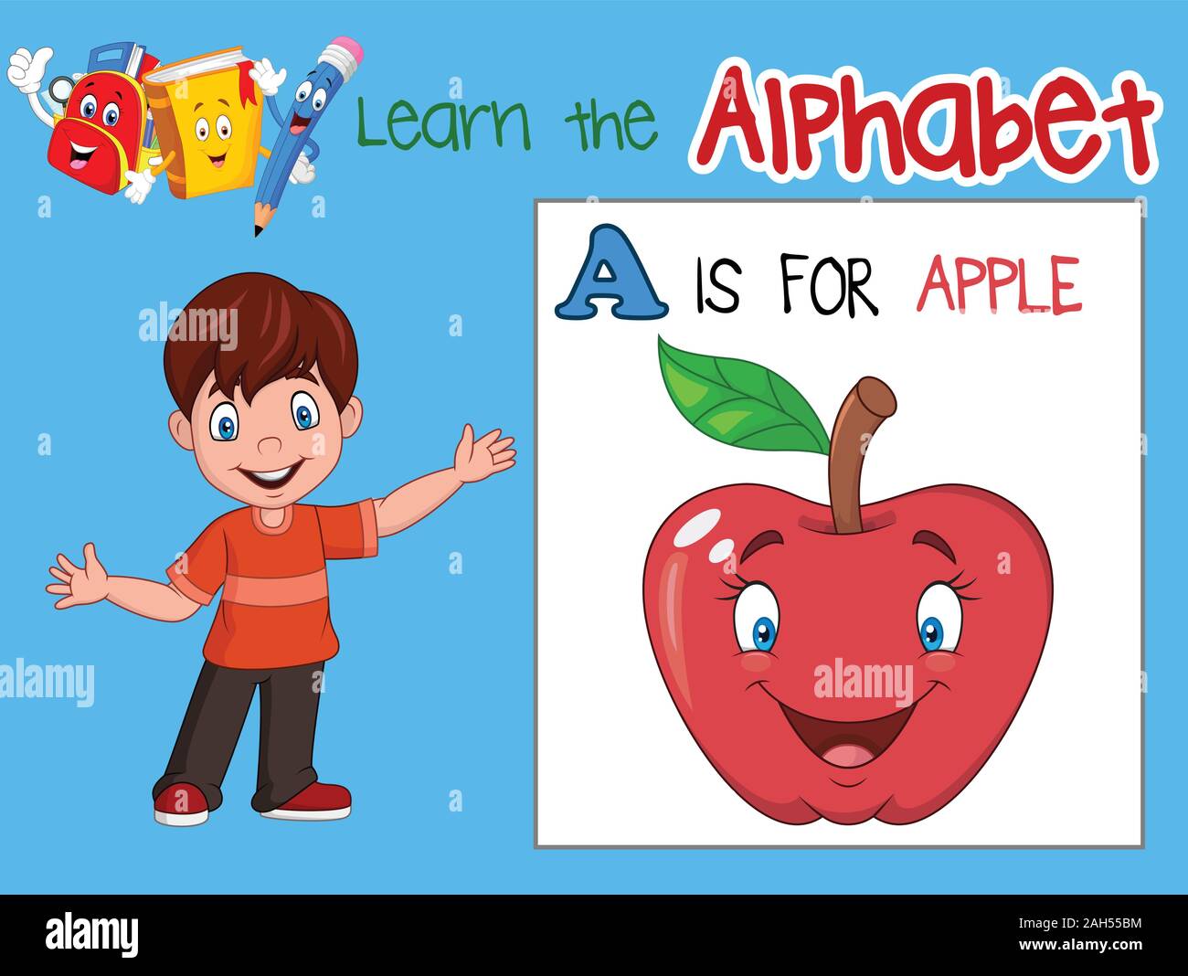 Illustration of letter A is for Apple Stock Vector Image & Art - Alamy