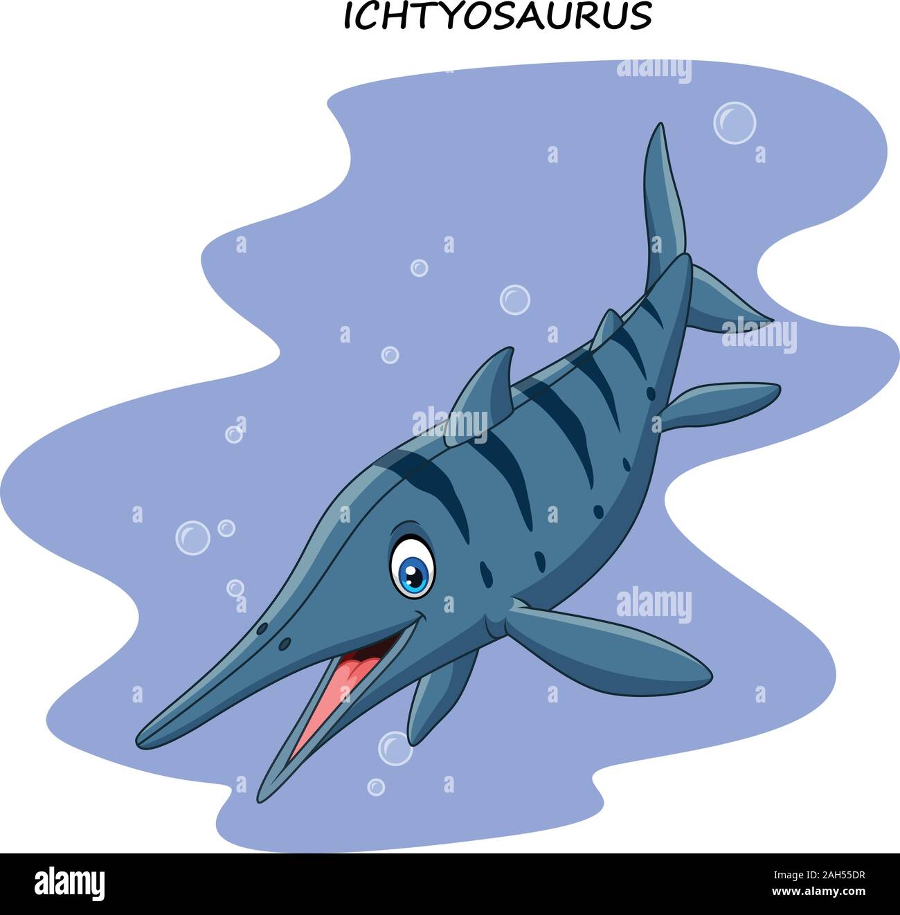 Cartoon smiling ichthyosaurus Stock Vector Image & Art - Alamy
