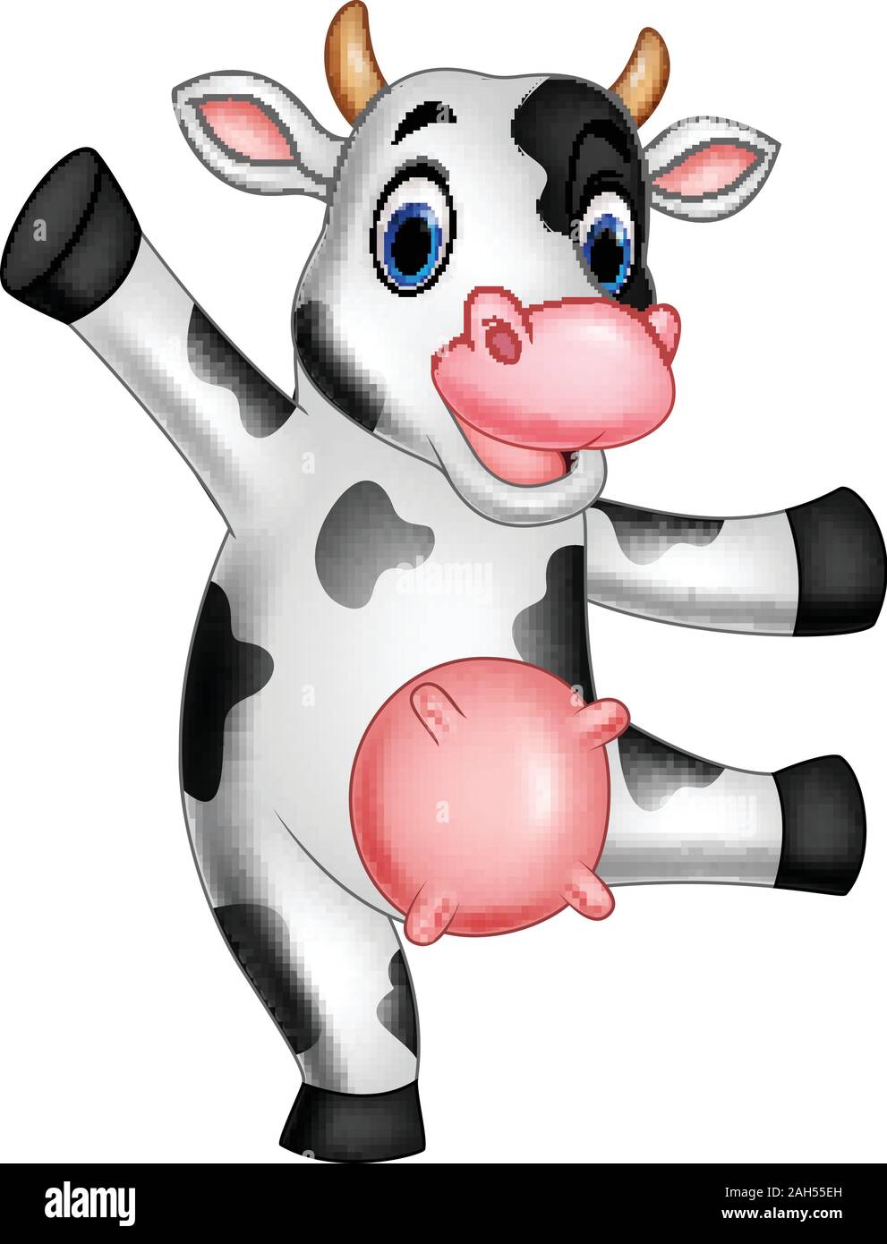 cartoon happy cow Stock Vector Image & Art - Alamy