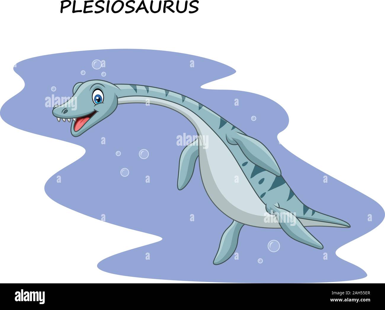 Cartoon smiling plesiosaurus Stock Vector Image & Art - Alamy