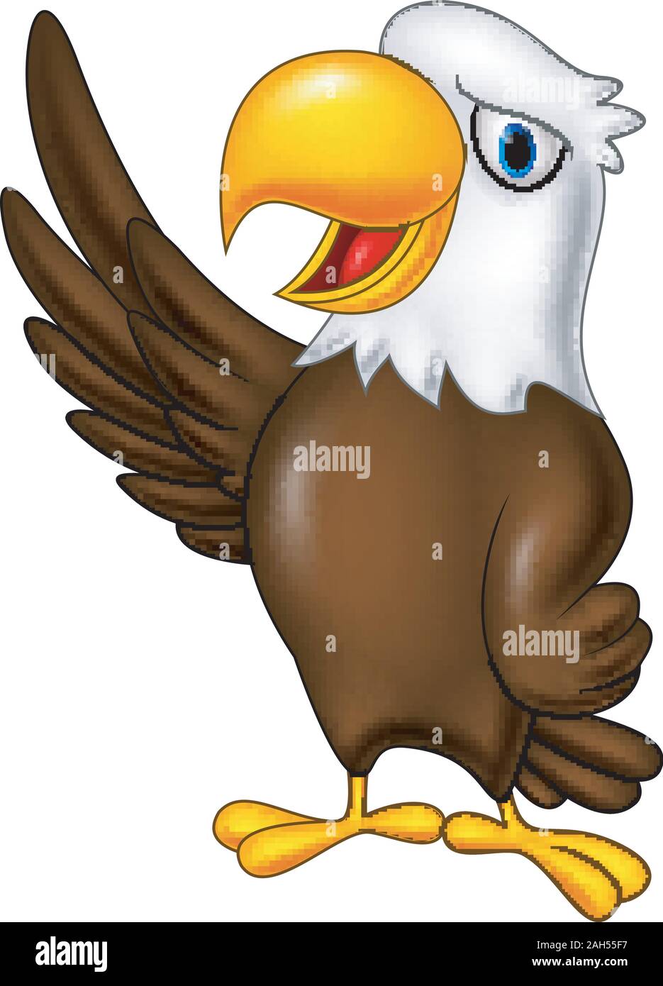 Cartoon eagle waving Stock Vector Image & Art - Alamy