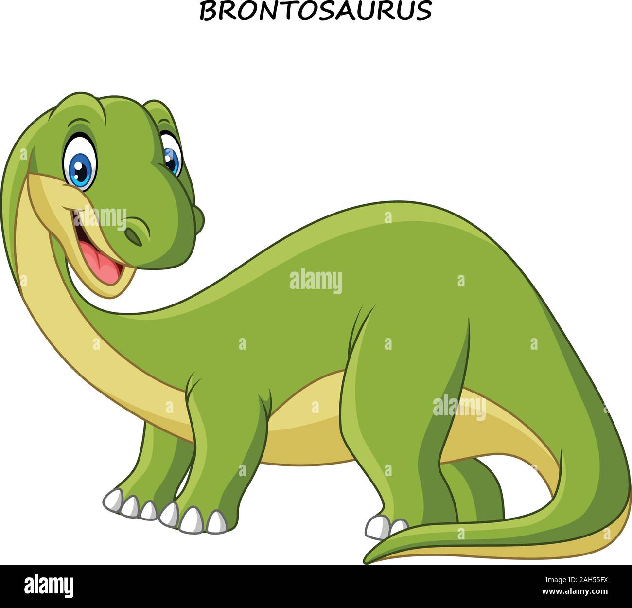 Cartoon smiling brontosaurus Stock Vector Image & Art - Alamy