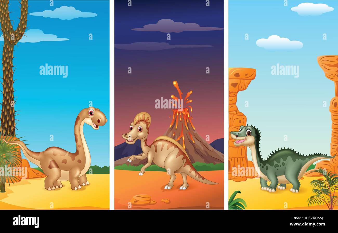 Set of three dinosaurs Stock Vector Image & Art - Alamy
