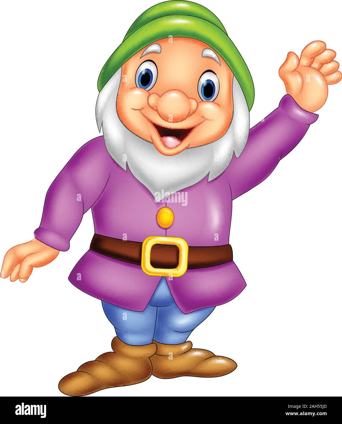 Cartoon happy dwarf waving Stock Vector Image & Art - Alamy