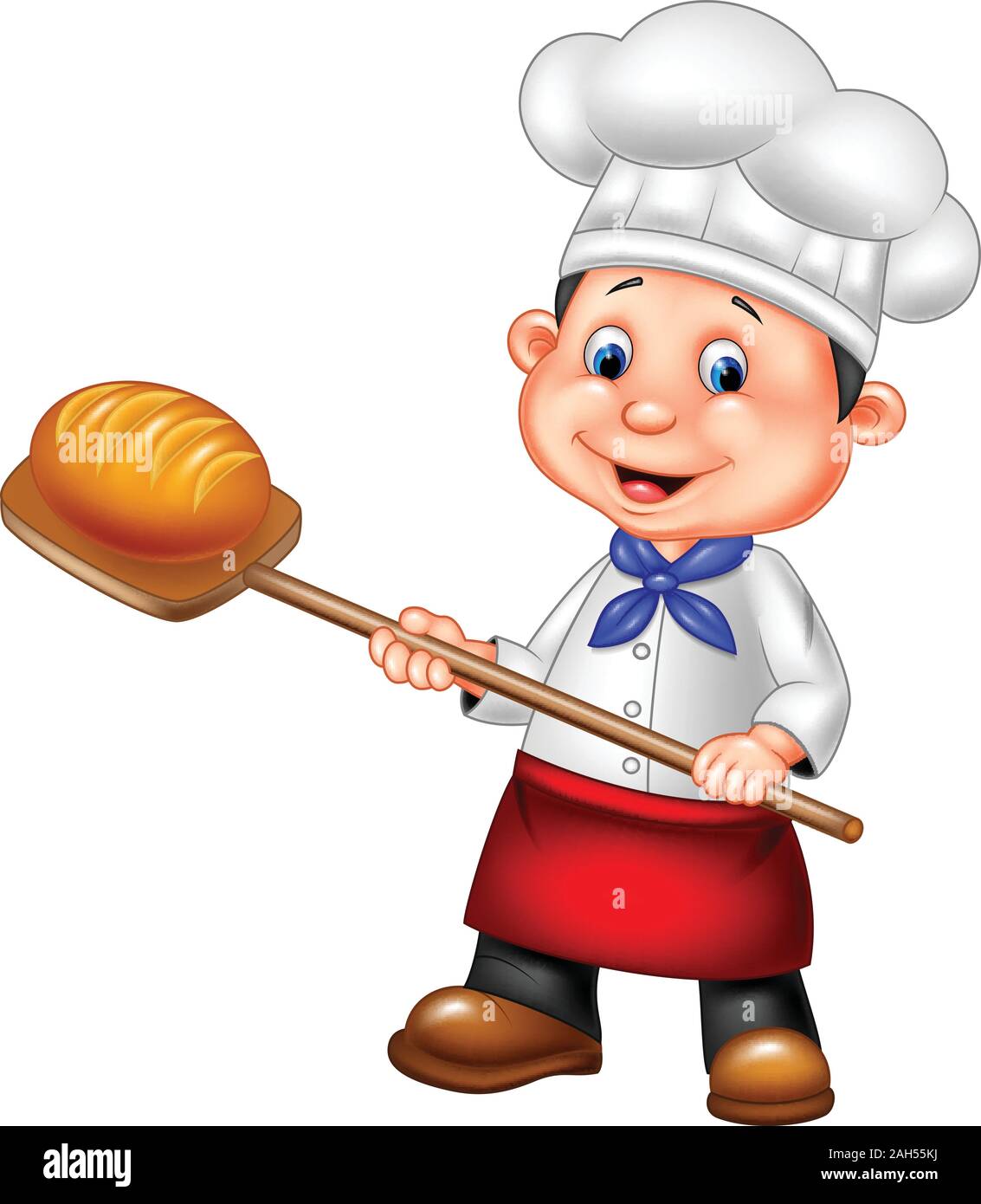 Cartoon baker holding bakery peel hi-res stock photography and images ...
