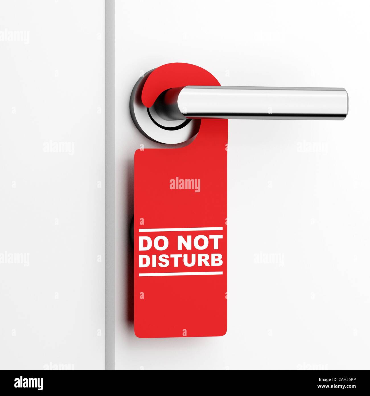 do not disturb sign on the door handle. 3d render Stock Photo - Alamy