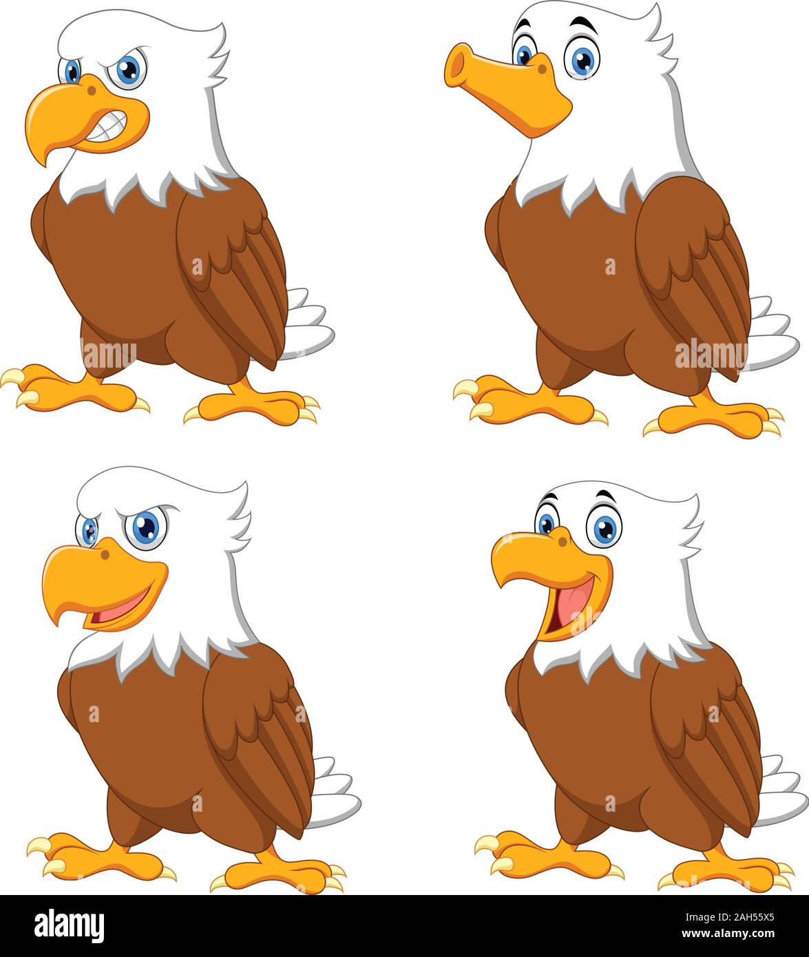 Cartoon eagles collection set Stock Vector Image & Art - Alamy