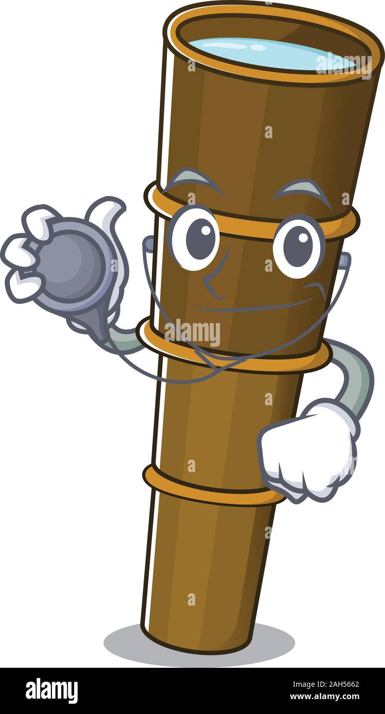 Cute telescope Scroll cartoon character in a Doctor with tools Stock ...