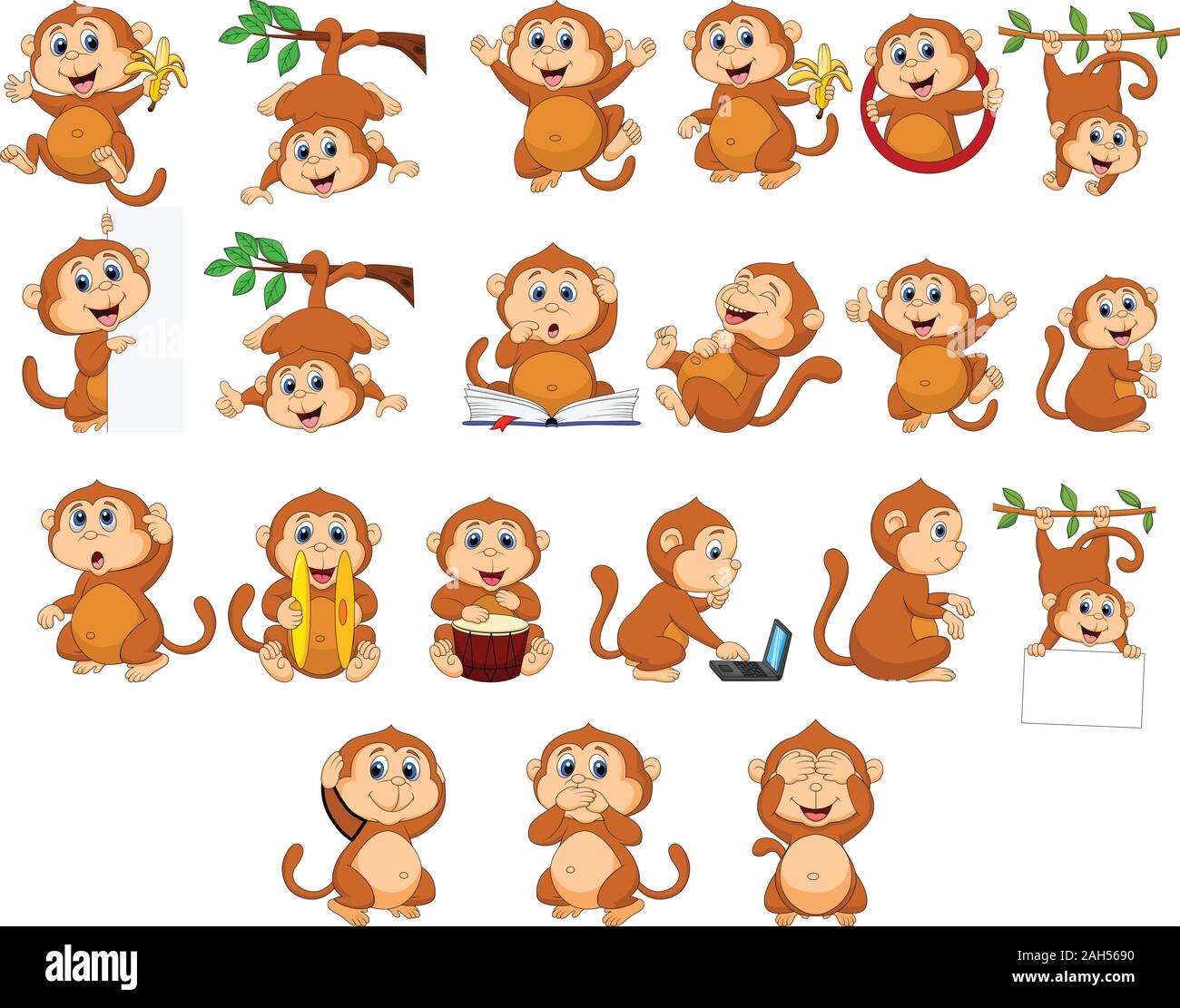 Cartoon funny monkey cartoon laughing Cut Out Stock Images & Pictures ...