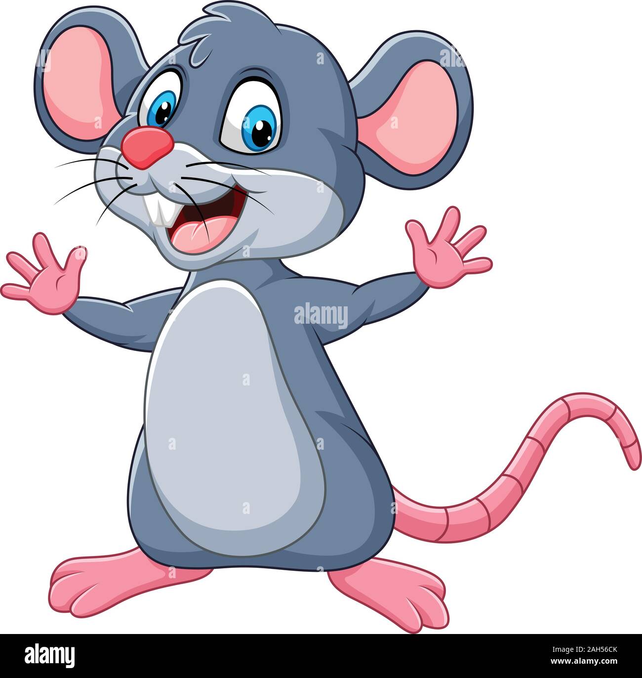 Cartoon happy mouse waving Stock Vector Image & Art - Alamy