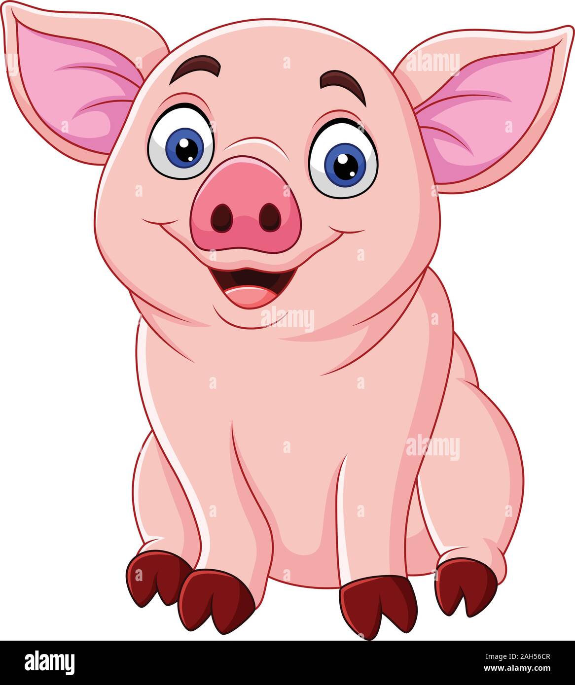 Cute pig cartoon Stock Vector Image & Art - Alamy