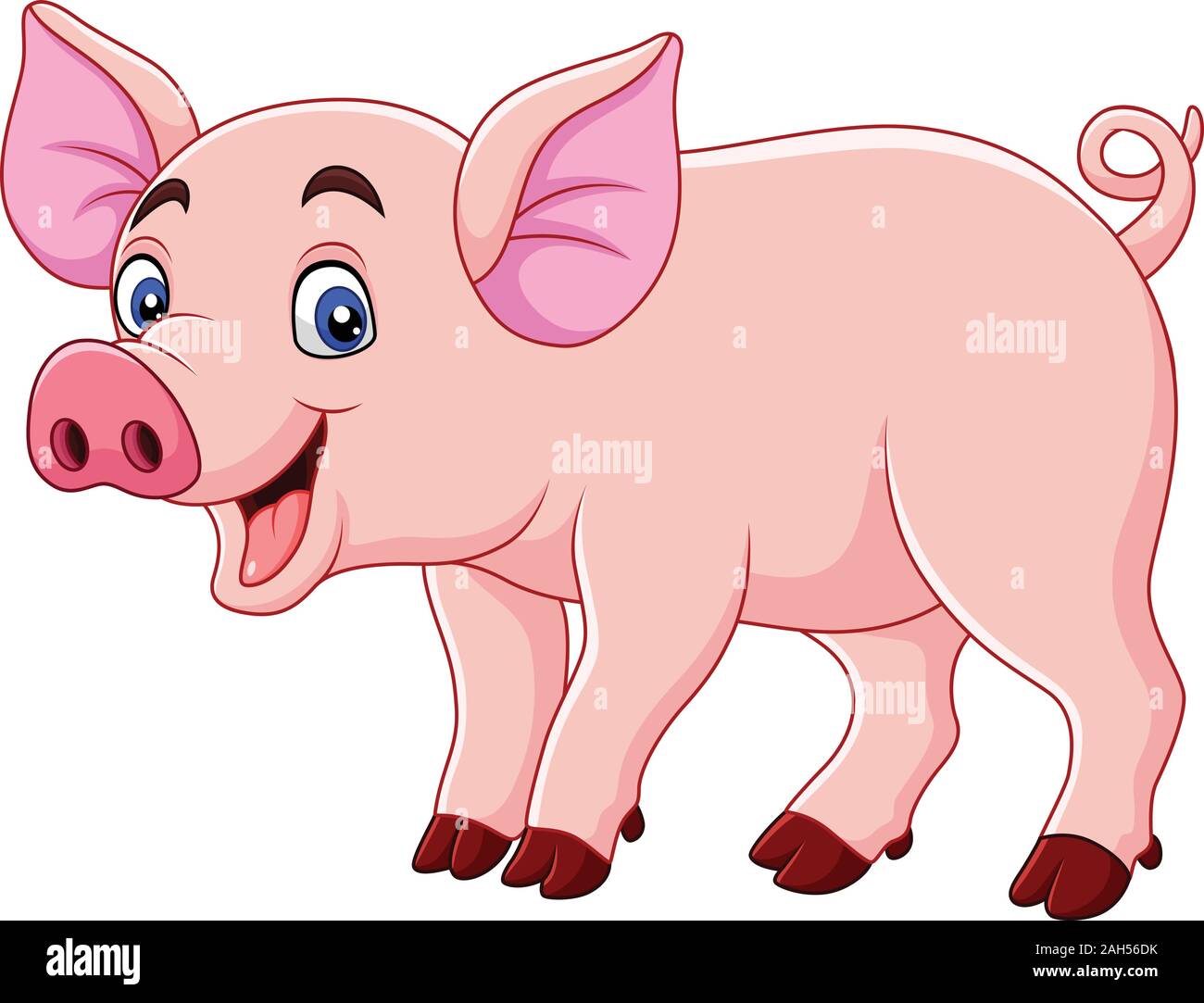 Smiling pig cartoon Stock Vector Image & Art - Alamy