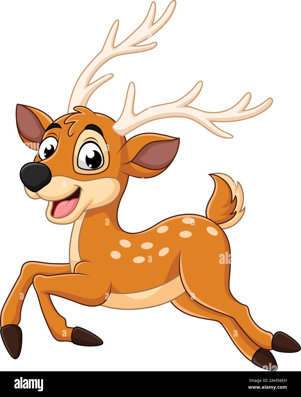 Cartoon baby deer running Stock Vector Image & Art - Alamy