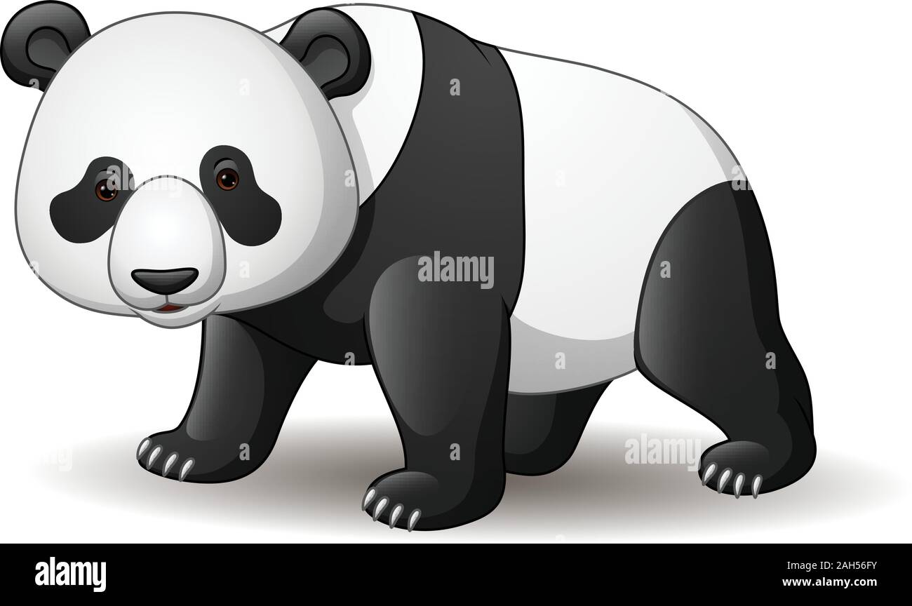 Cartoon panda isolated on white background Stock Vector Image & Art - Alamy