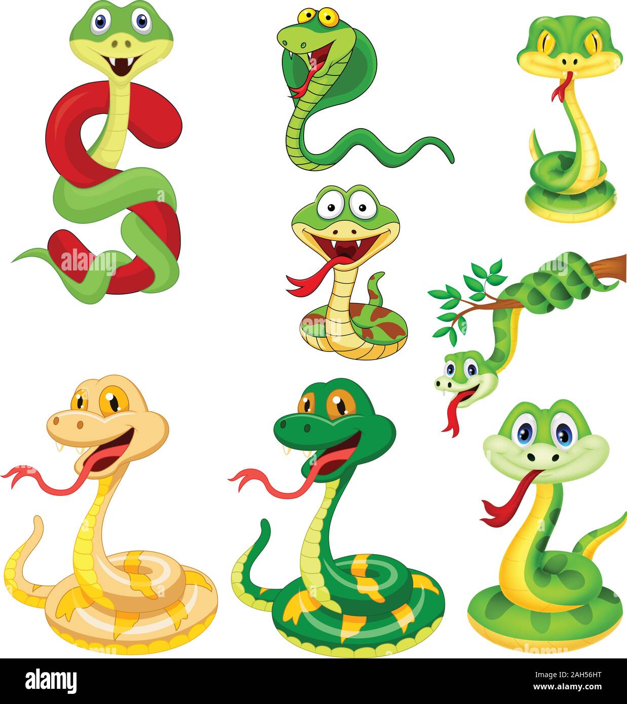 Cartoon snake collection set Stock Vector Image & Art - Alamy