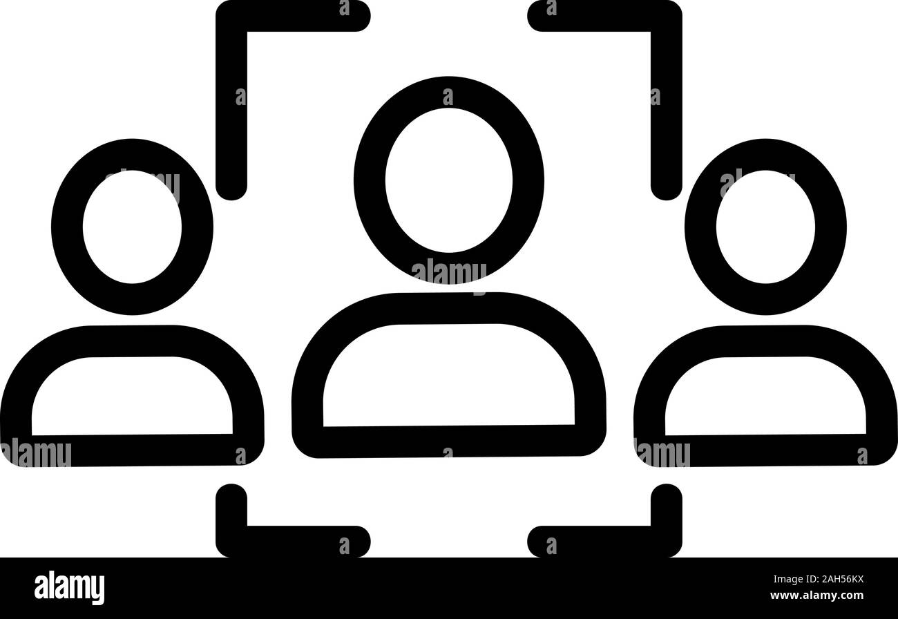 Photo of the participants icon vector. Isolated contour symbol ...