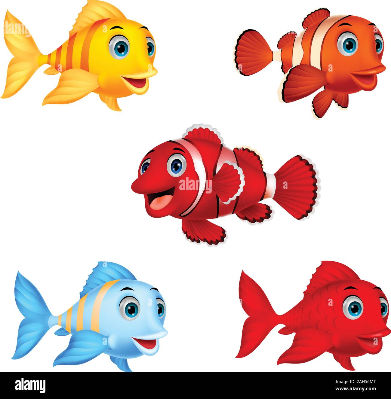 Set different color fish Stock Vector Images - Alamy