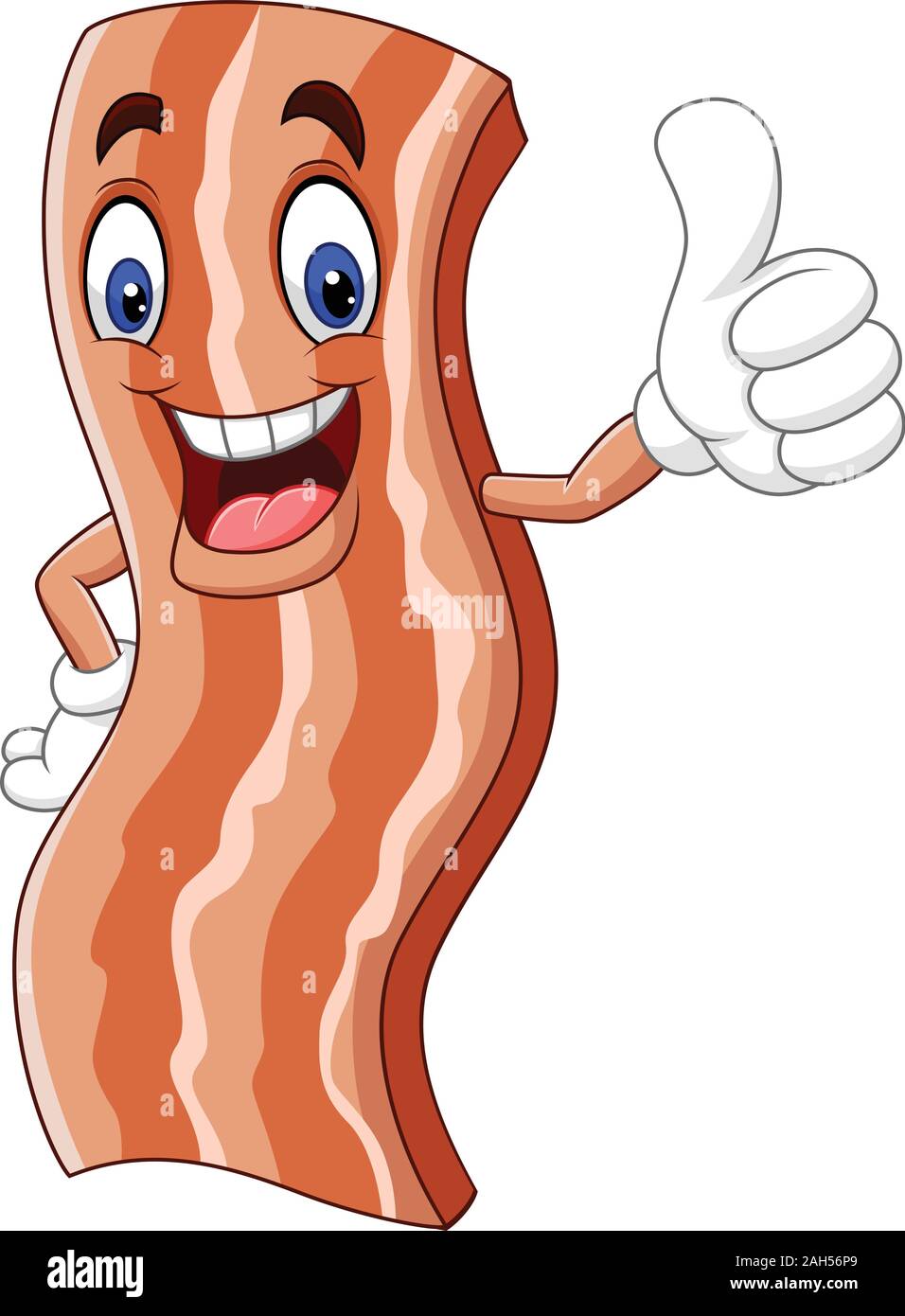 Cartoon cute bacon giving a thumb up Stock Vector Image & Art - Alamy