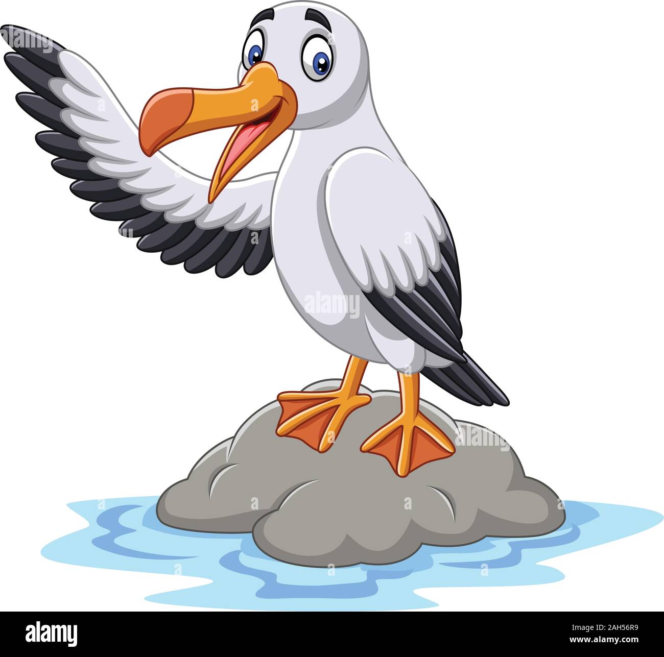 Cartoon cute albatross waving Stock Vector Image & Art - Alamy