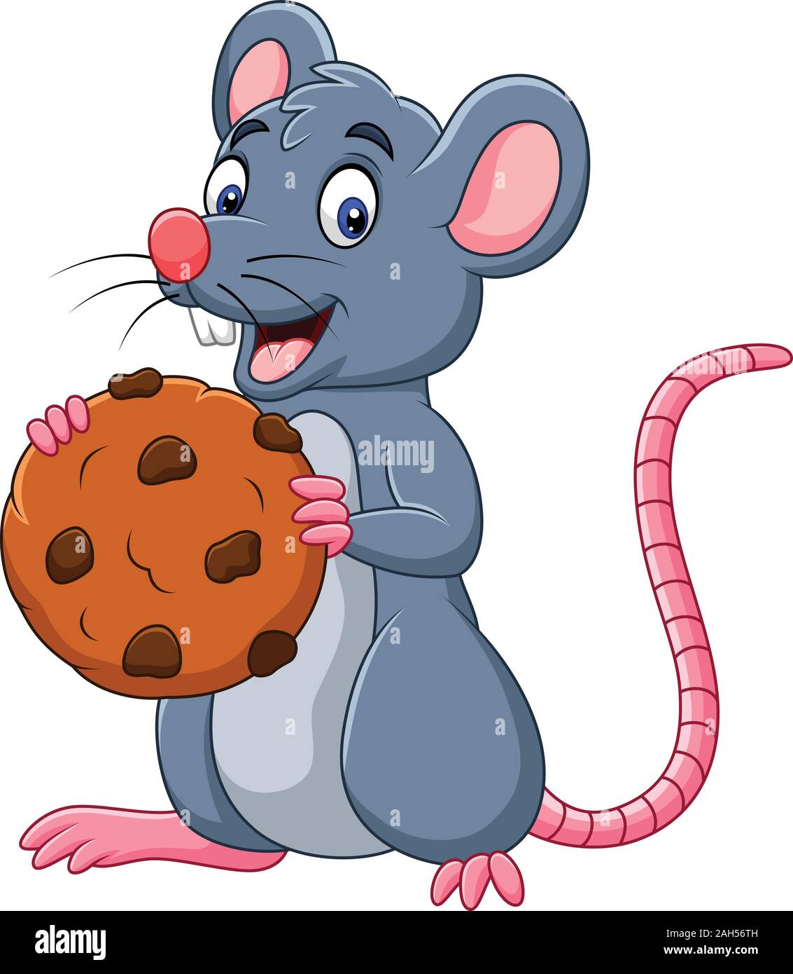 Cartoon mouse holding a cookie Stock Vector Image & Art - Alamy