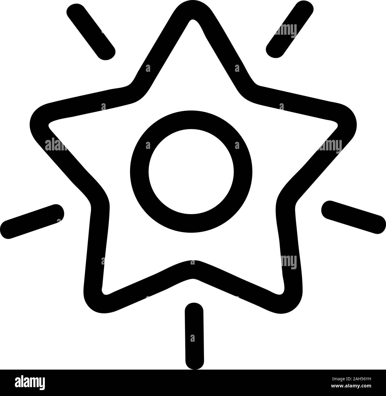Star icon vector. Isolated contour symbol illustration Stock Vector ...