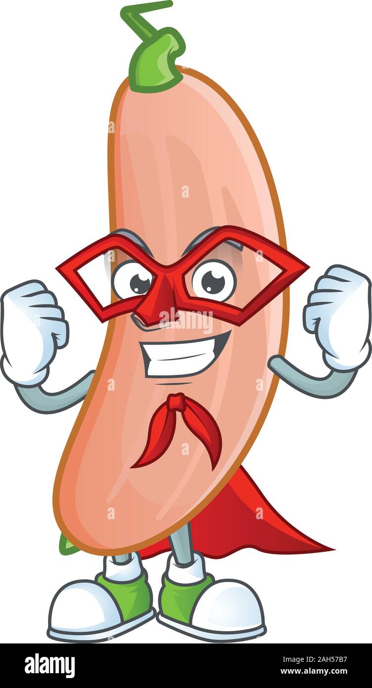 A cartoon of banana squash with Super hero costume Stock Vector Image ...