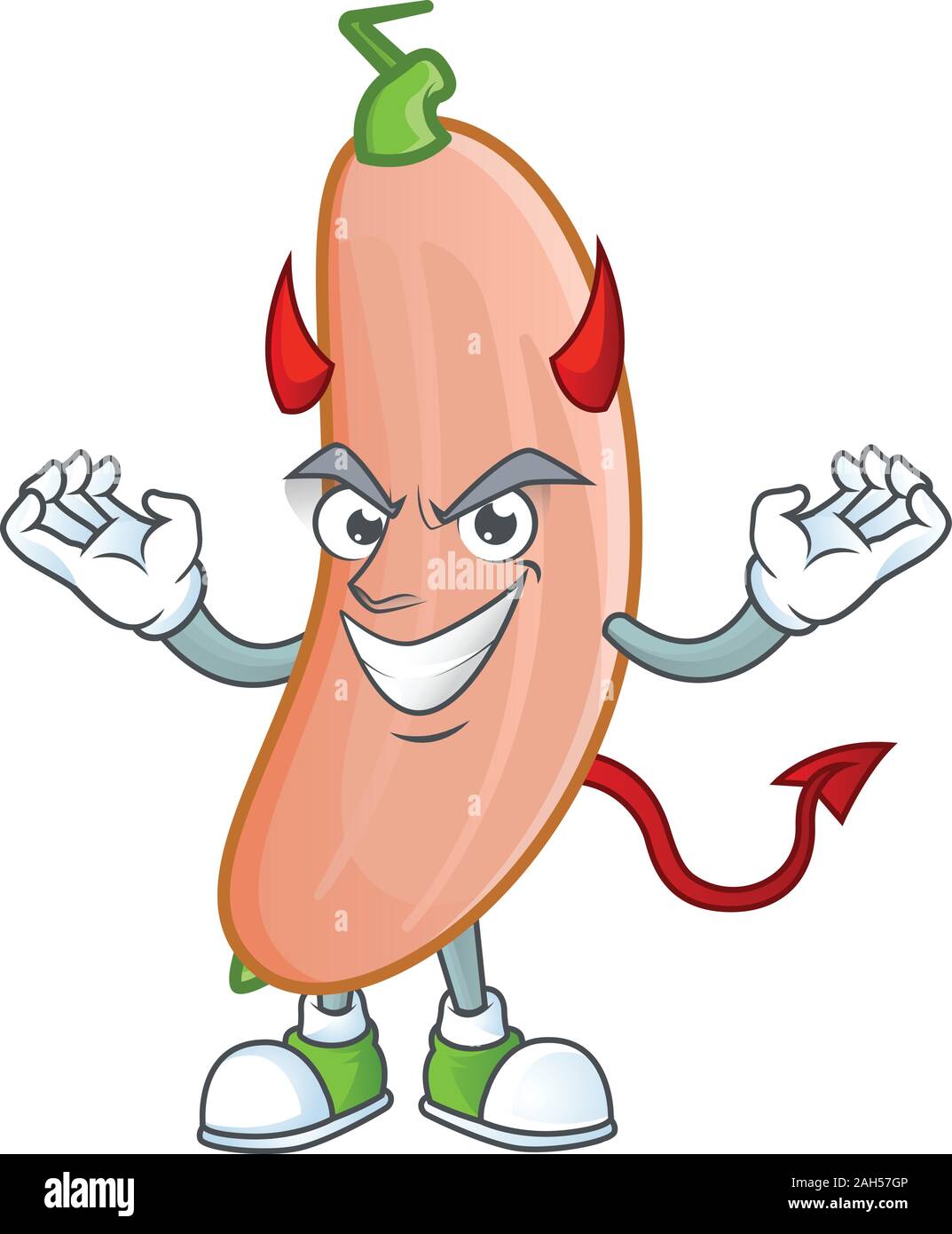 Picture of banana squash as a Devil cartoon mascot Stock Vector Image ...