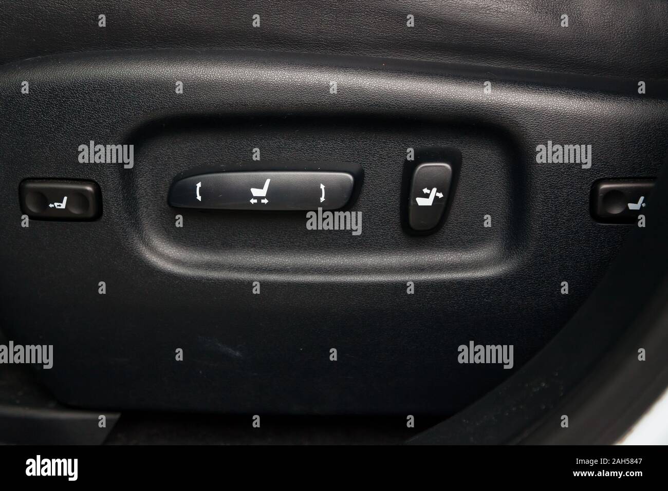 Novosibirsk, Russia - 12.19.2019: View to the black interior of Lexus ...