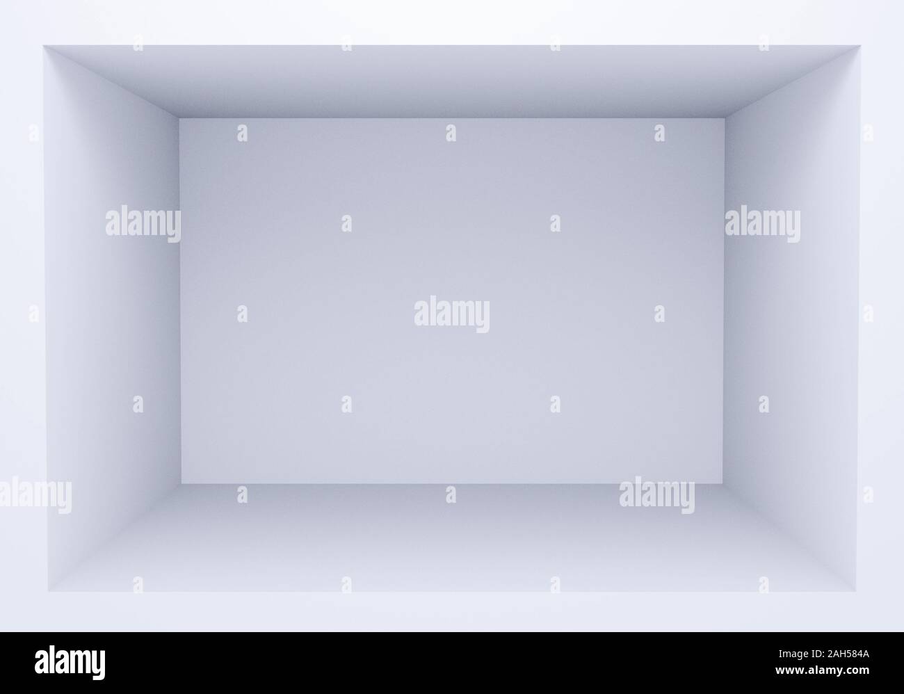 white simple empty box 3d render Stock Photo - Alamy