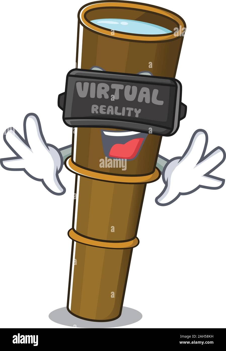 cool telescope Scroll character using Virtual reality headset Stock ...