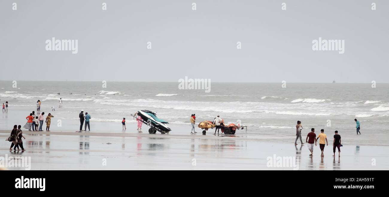 Summer Landscape of Beautiful tropical Mandarmani sea beach at northern ...
