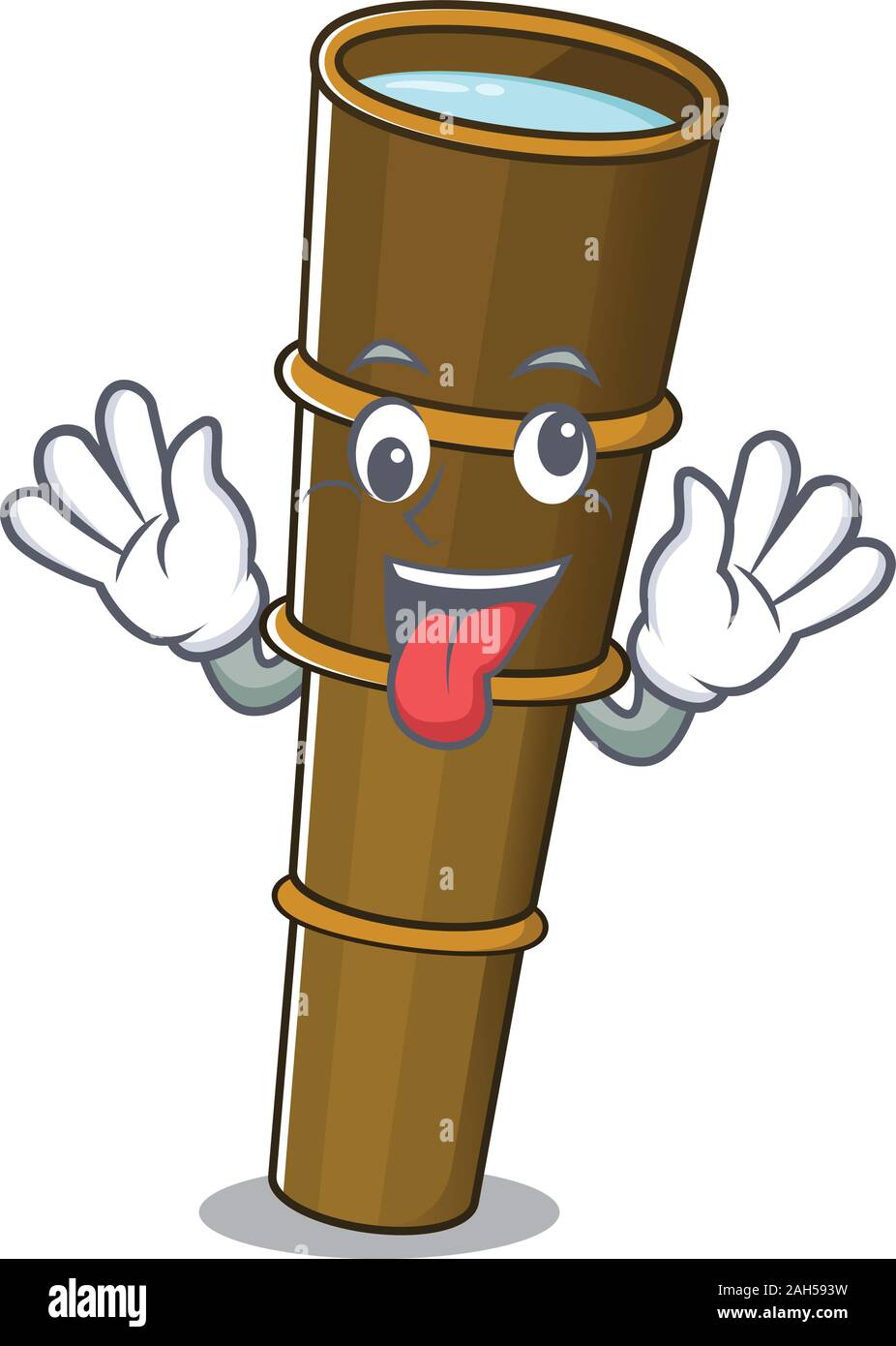 Mascot of crazy face telescope Scroll Cartoon character style Stock ...