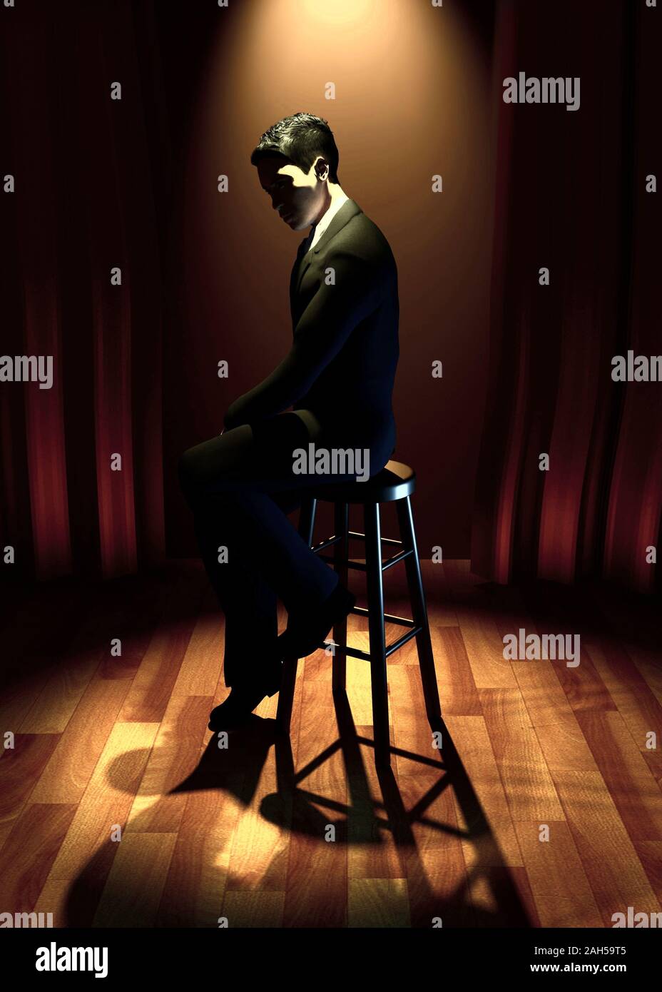 comedy stage 3d illustration Stock Photo - Alamy