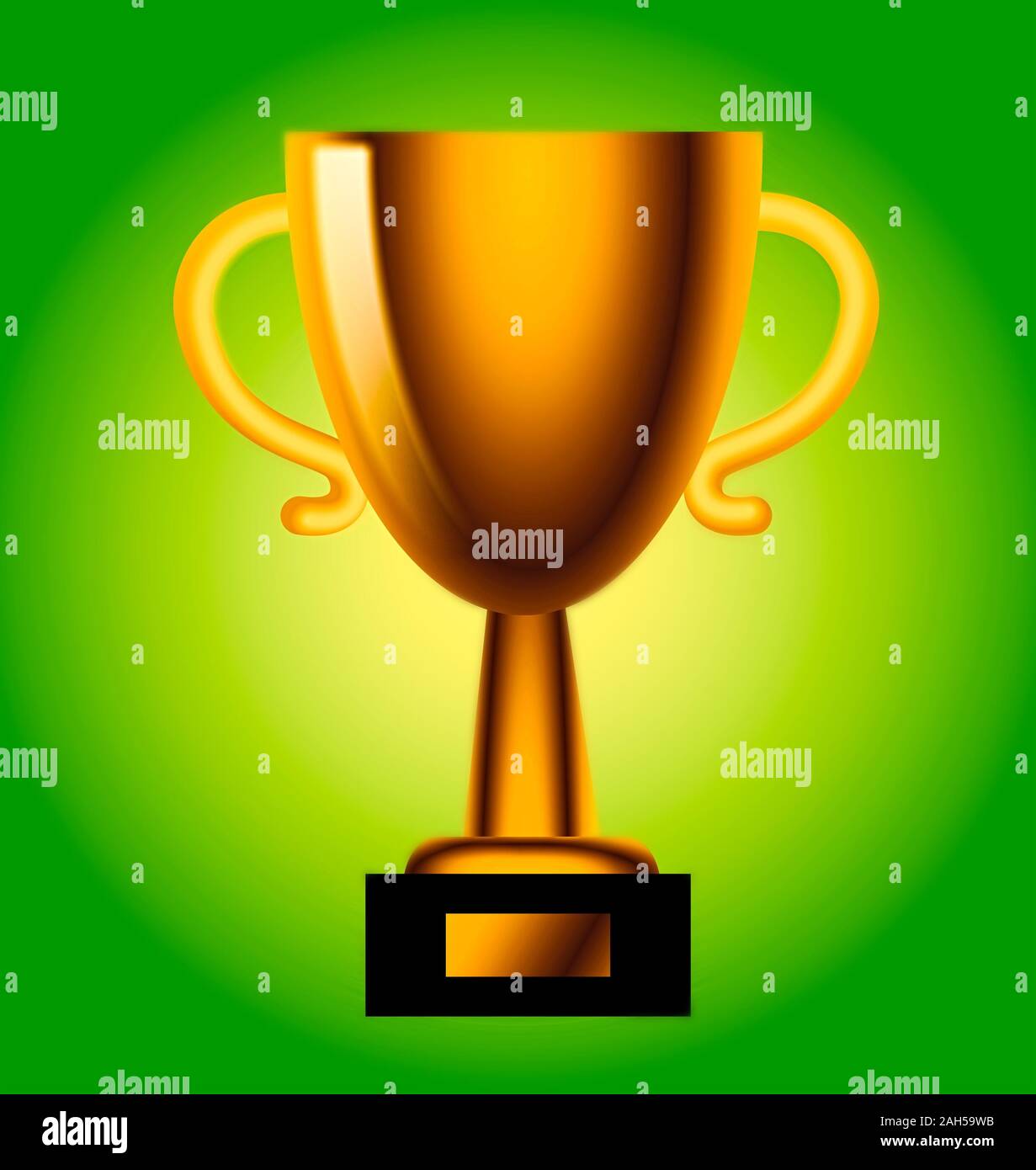 Golden trophy cup. 2d illustration Stock Photo - Alamy