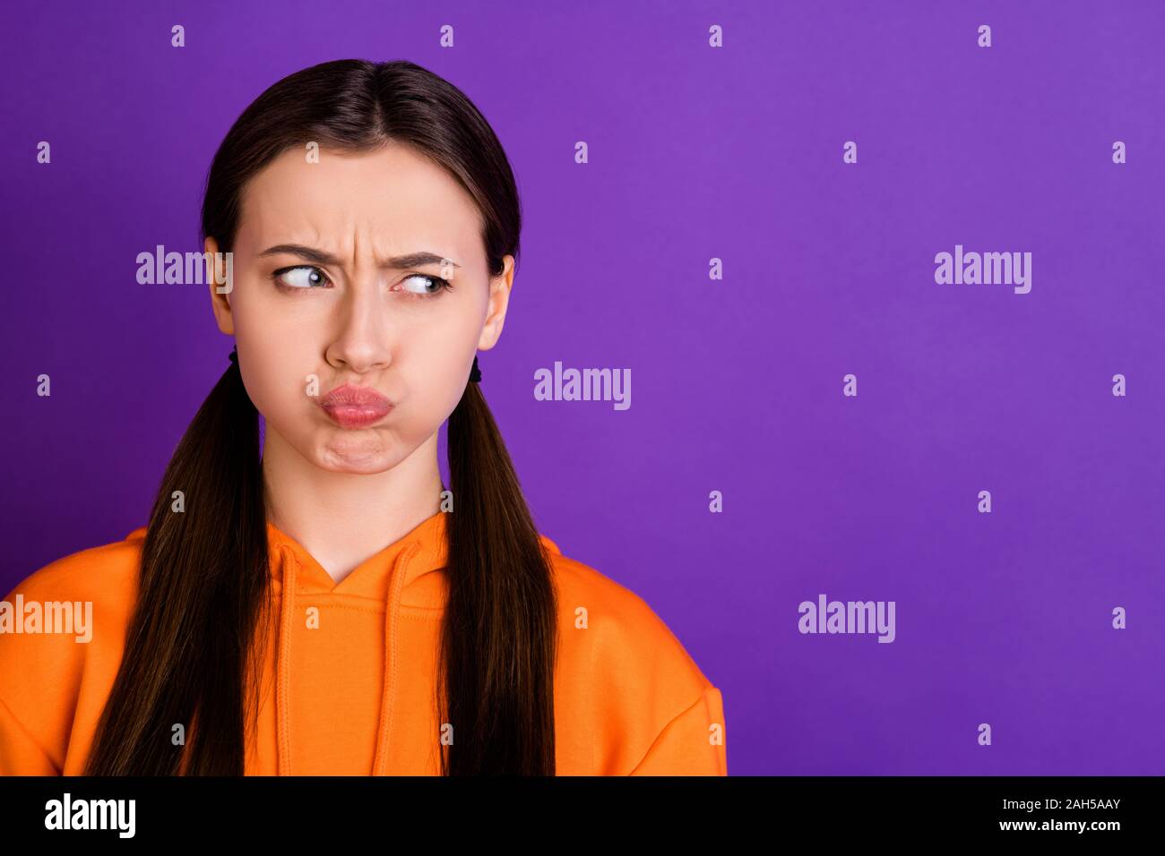 Grumpy woman autumn hi-res stock photography and images - Alamy