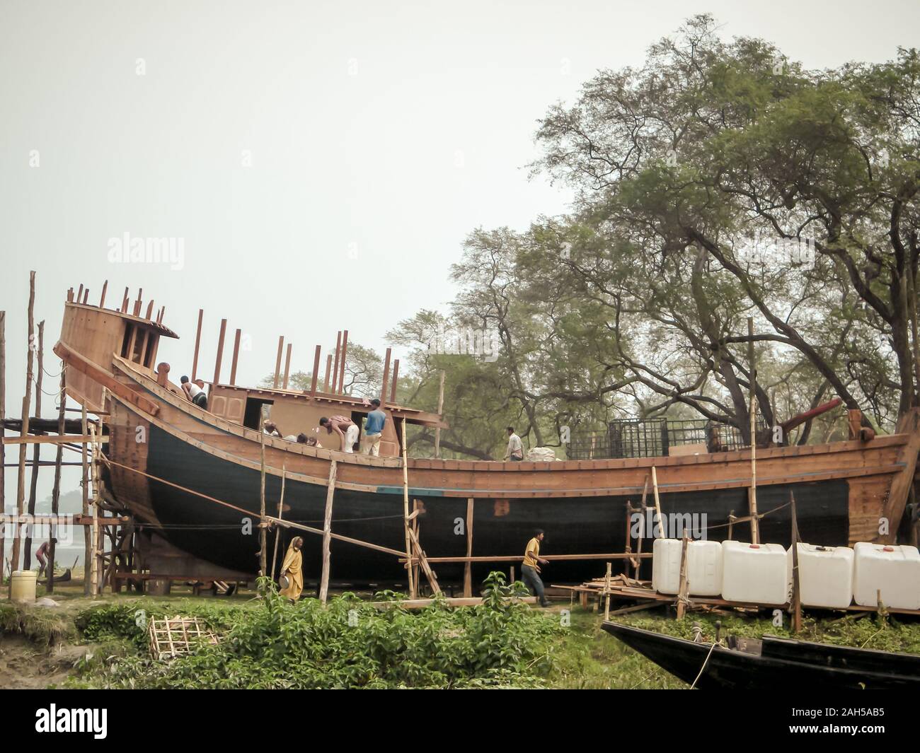 Kakdwip, West Bengal, India October 2019 – A small modern wooden ...