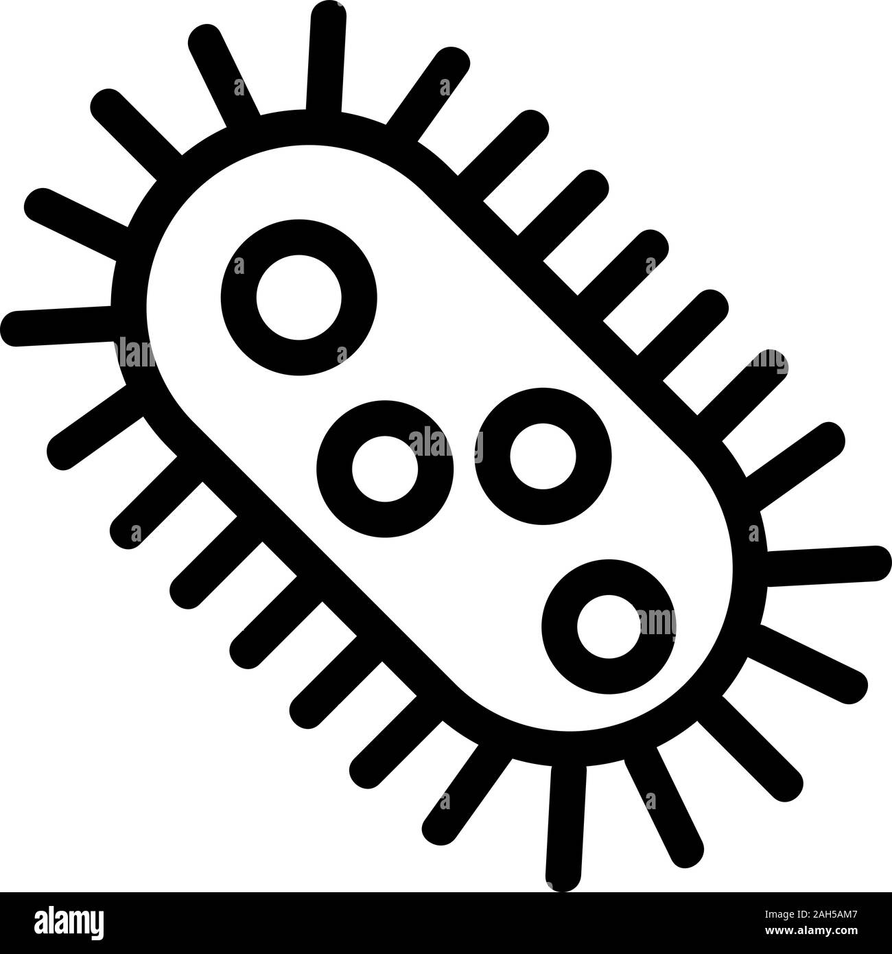 Bacterium icon vector. Isolated contour symbol illustration Stock ...